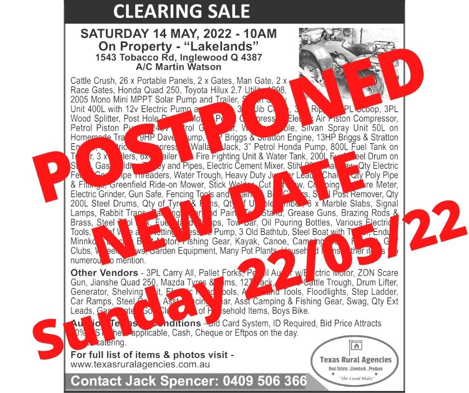 Clearing Sales – Texas Rural Agencies