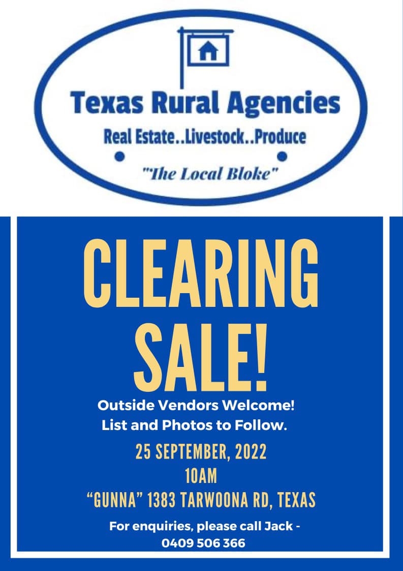 Clearing Sales – Texas Rural Agencies