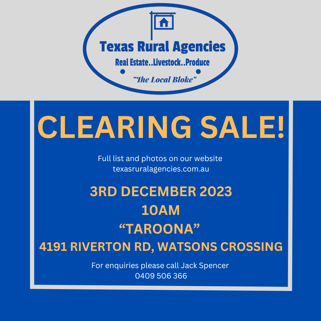 Clearing Sales – Texas Rural Agencies